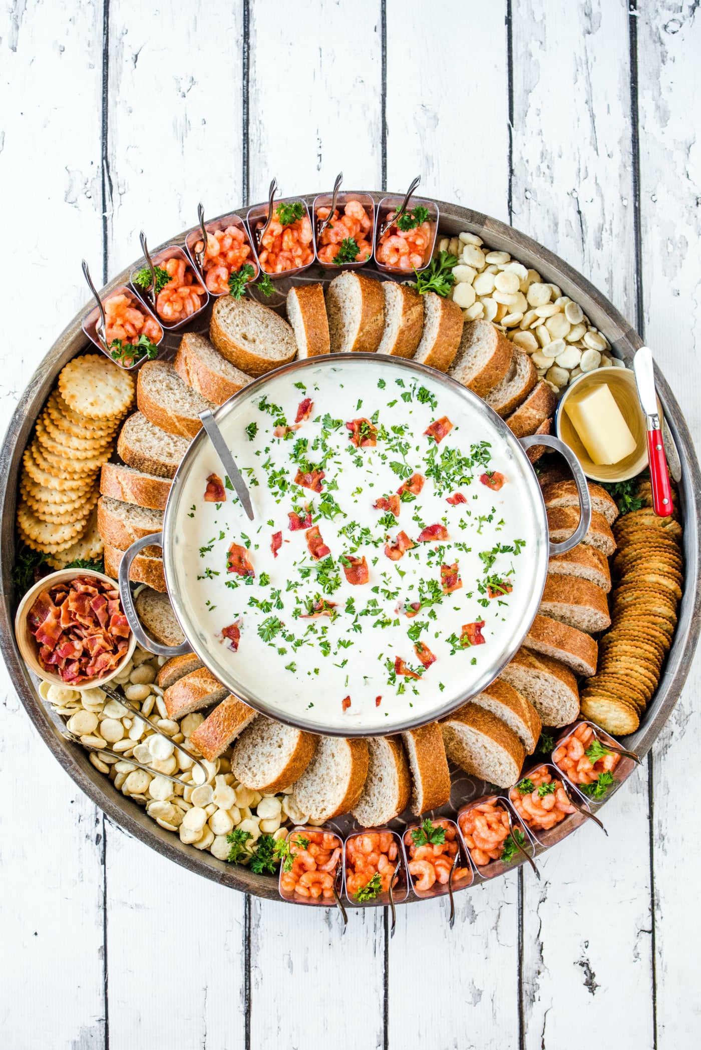 Epic Clam Chowder Dinner Board - Reluctant Entertainer