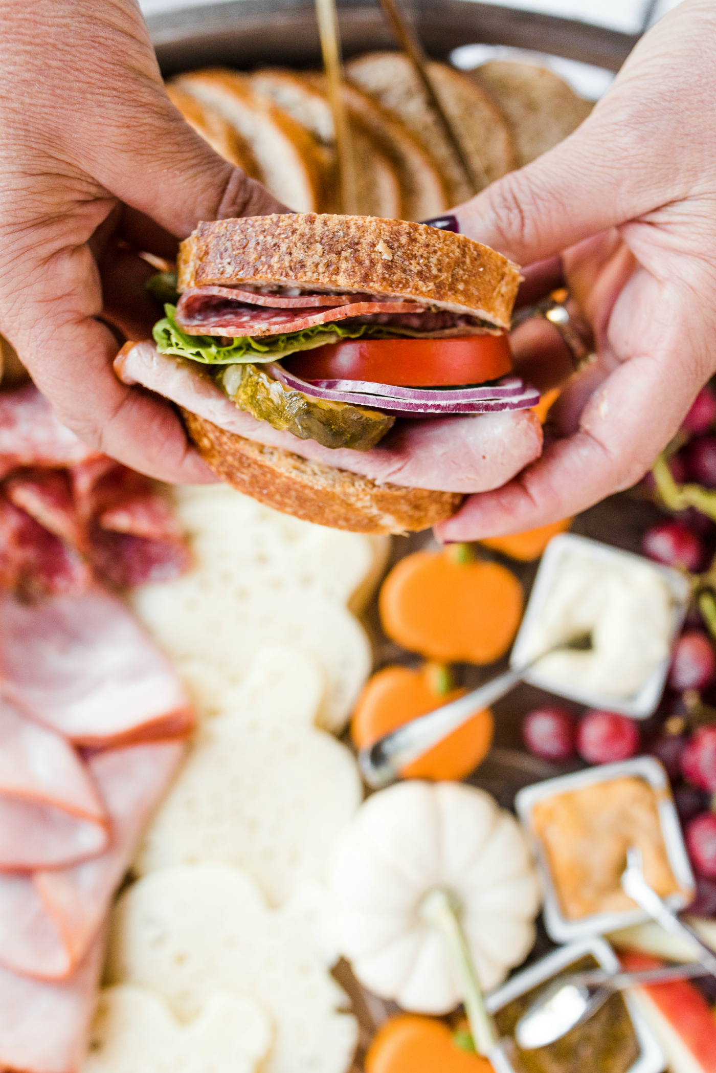 Harvest Party Ham Sandwich Board - Reluctant Entertainer