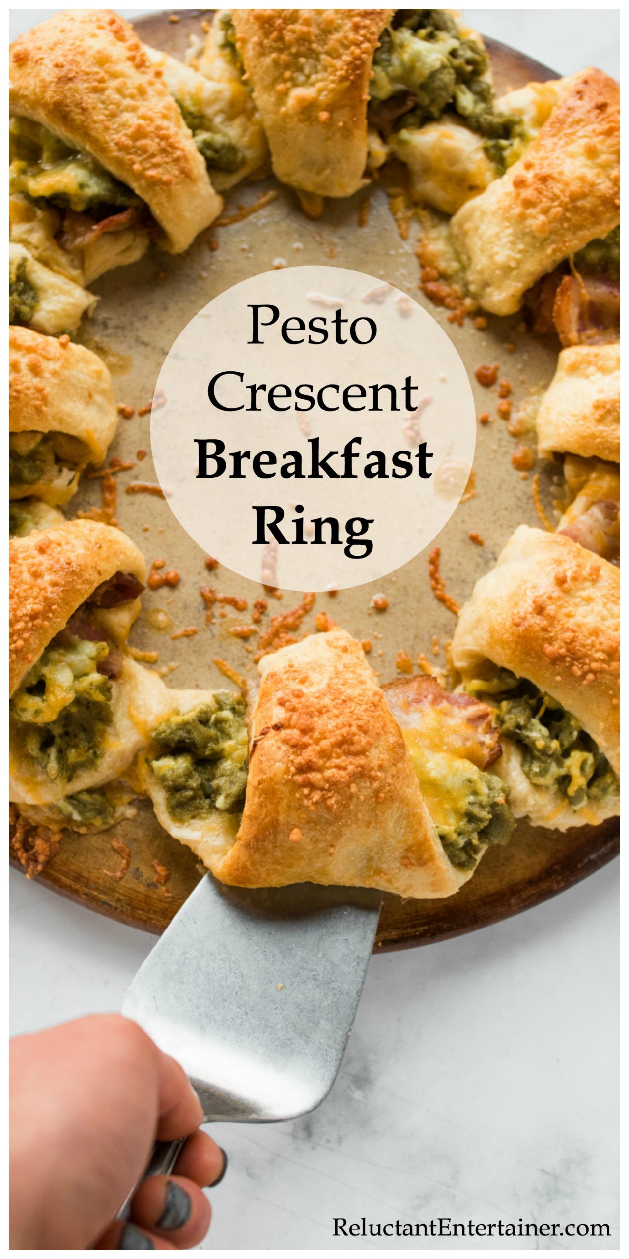 Pesto Crescent Breakfast Ring - Reluctant Entertainer