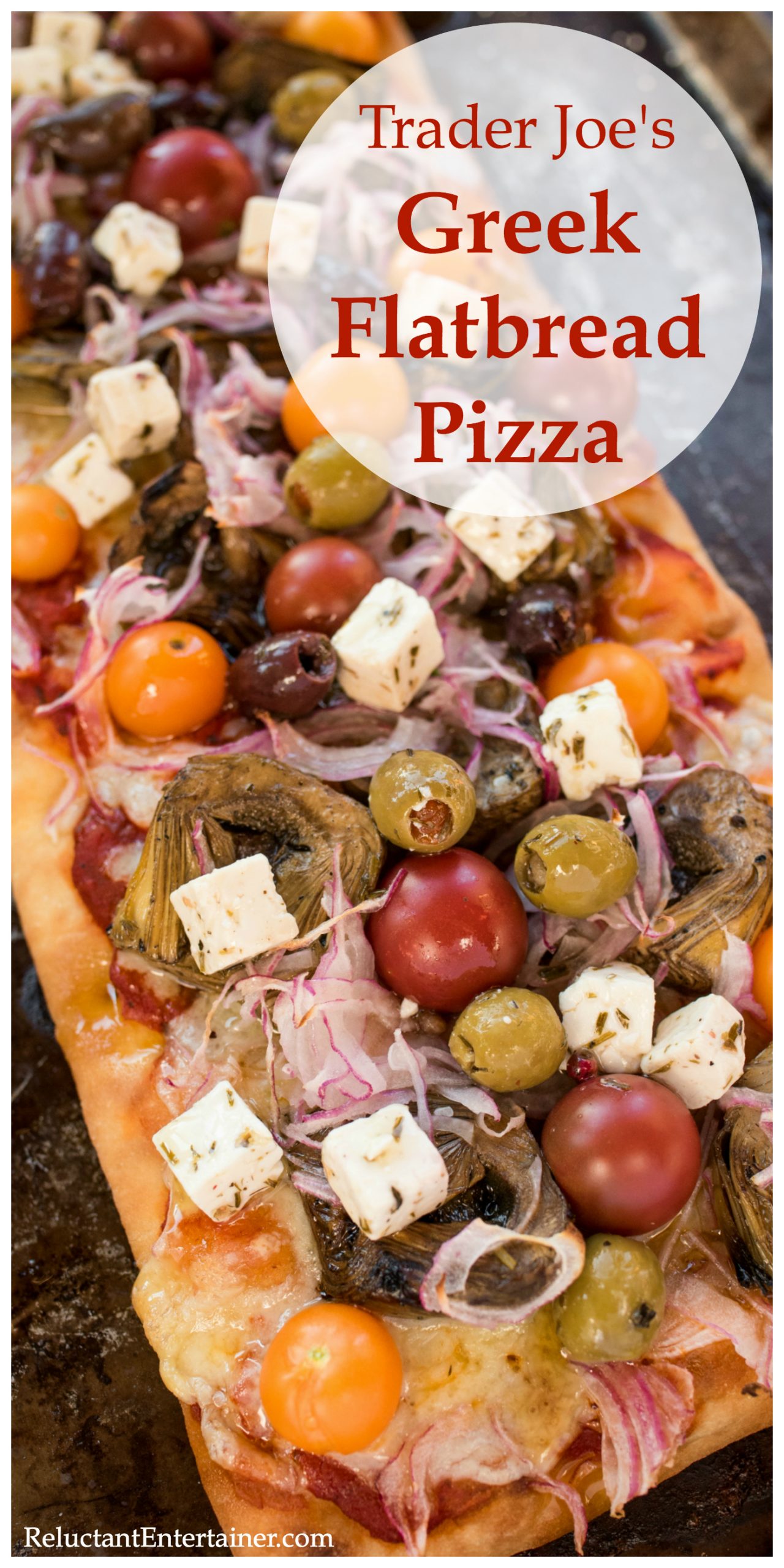 Trader Joe's Greek Flatbread Pizza - Reluctant Entertainer