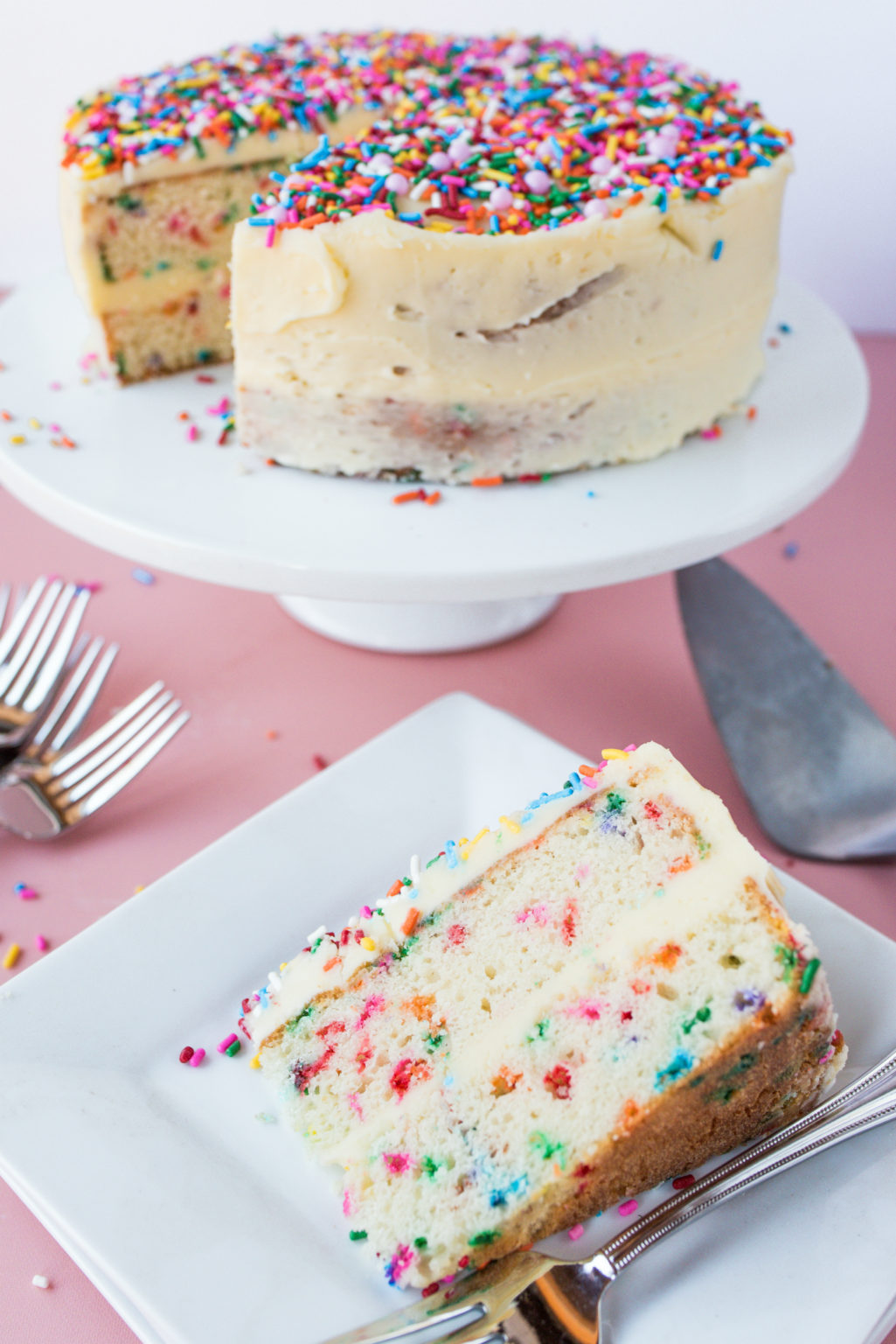 Homemade Funfetti Cake Recipe - Reluctant Entertainer