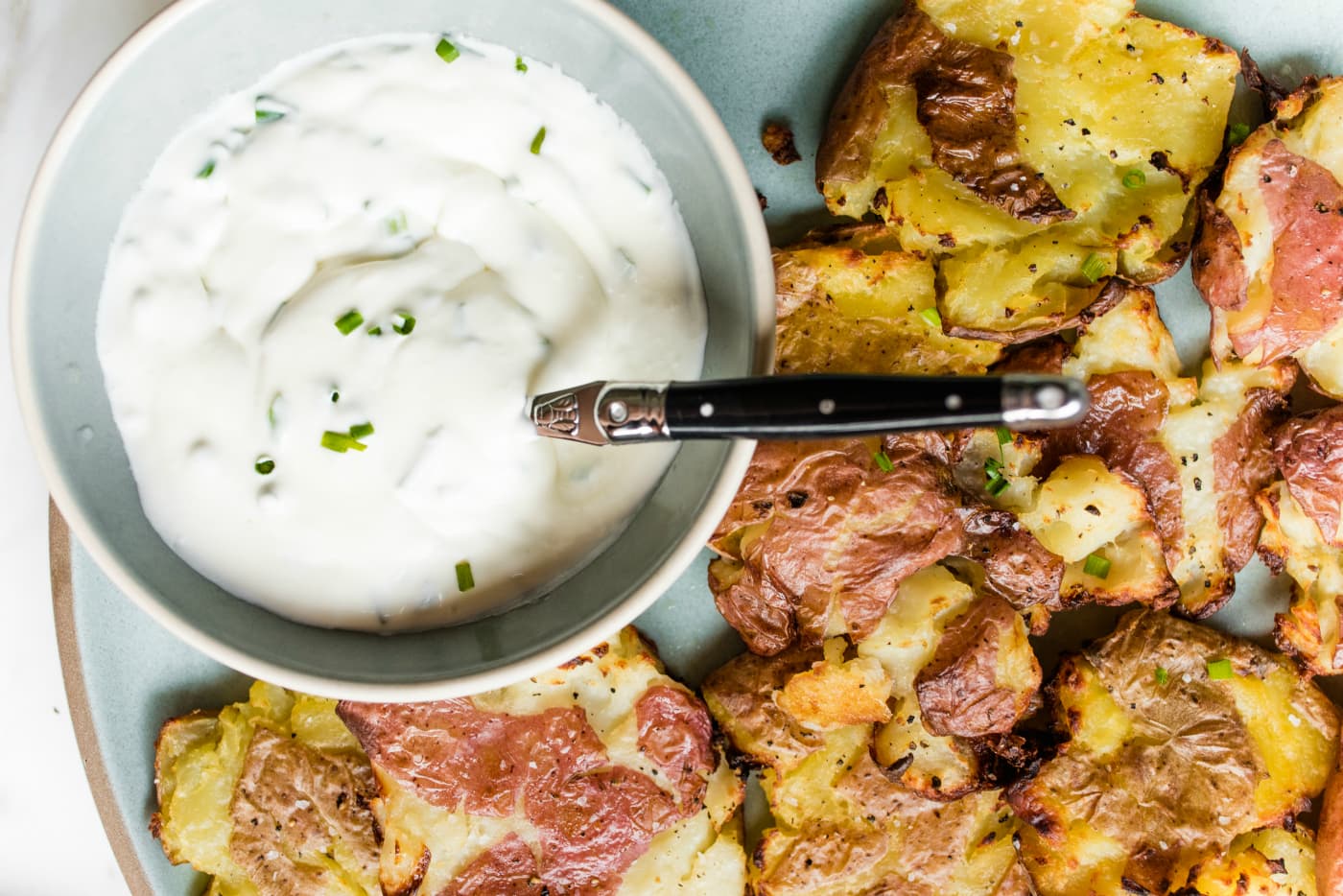 Crispy Smashed Potatoes Recipe - Reluctant Entertainer
