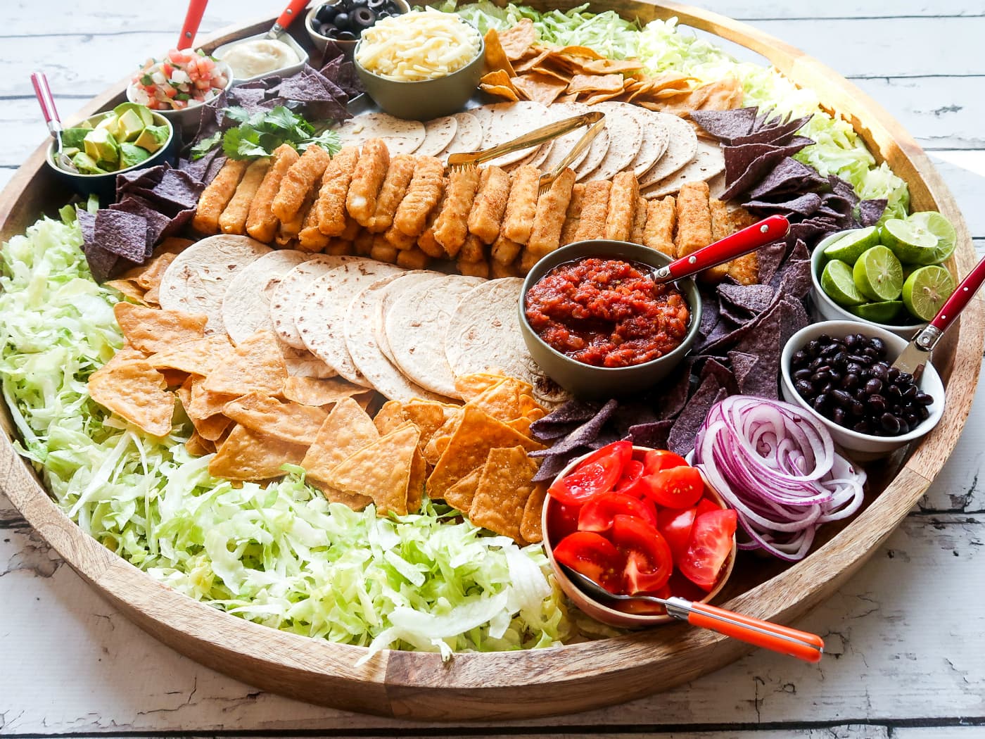 Taco Tuesday Epic Fish Taco Board - Reluctant Entertainer
