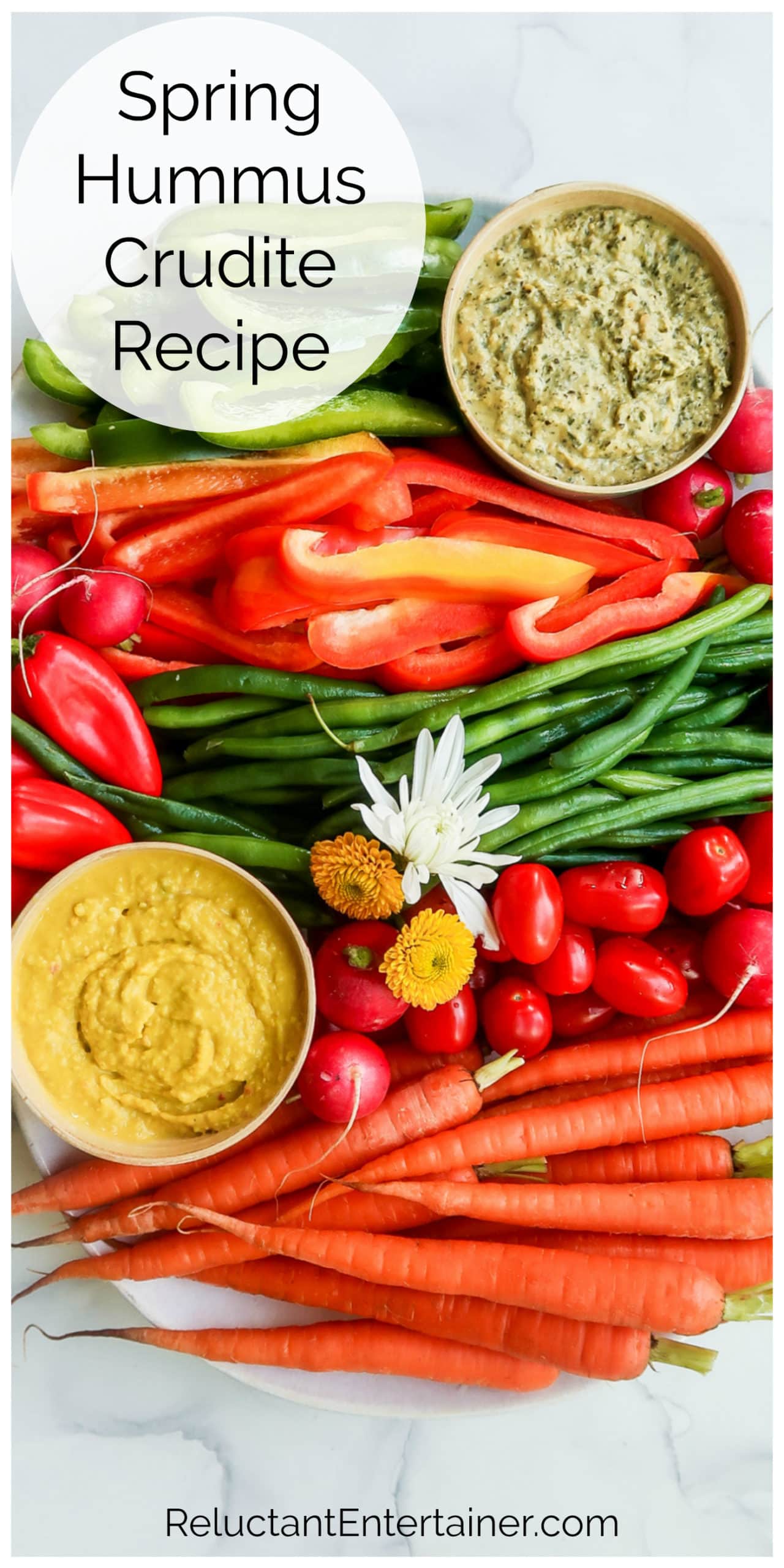 Spring Hummus Crudite Recipe - Reluctant Entertainer