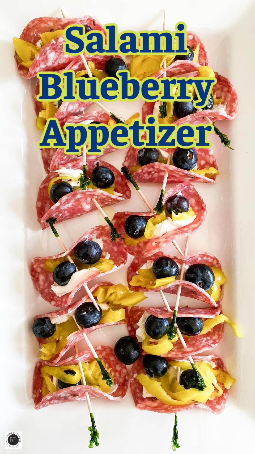 Salami Blueberry Appetizer - Reluctant Entertainer