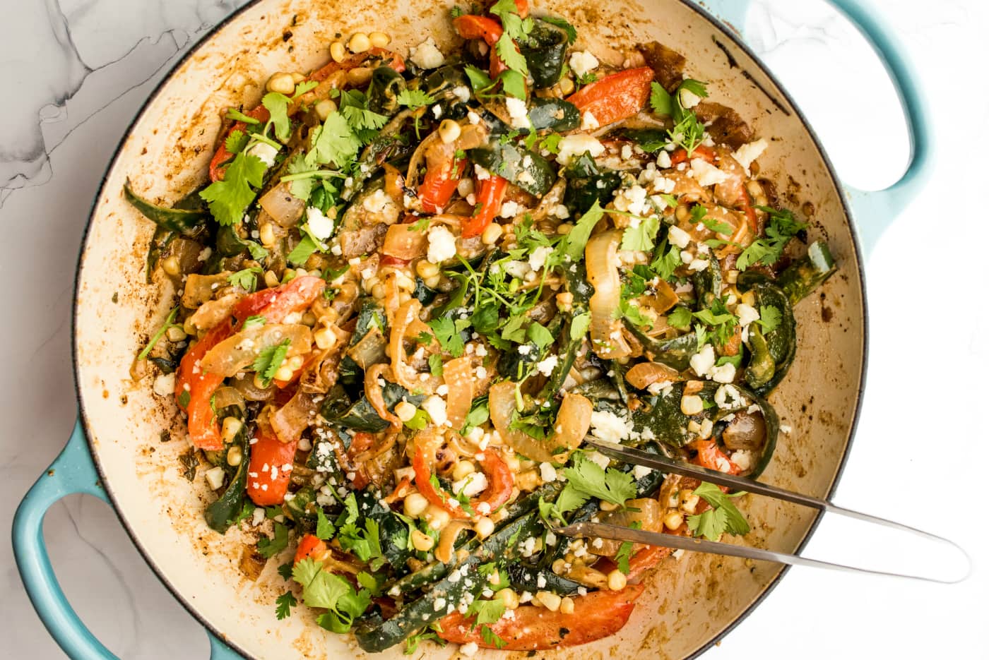 Rajas Creamy Grilled Peppers - Reluctant Entertainer