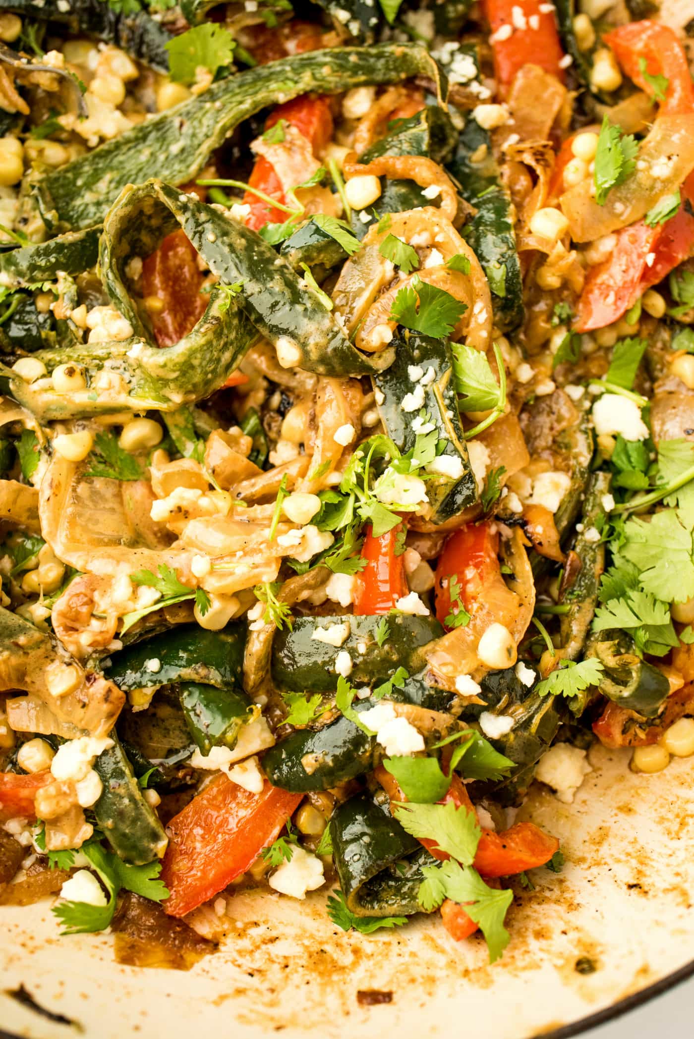 Rajas Creamy Grilled Peppers - Reluctant Entertainer