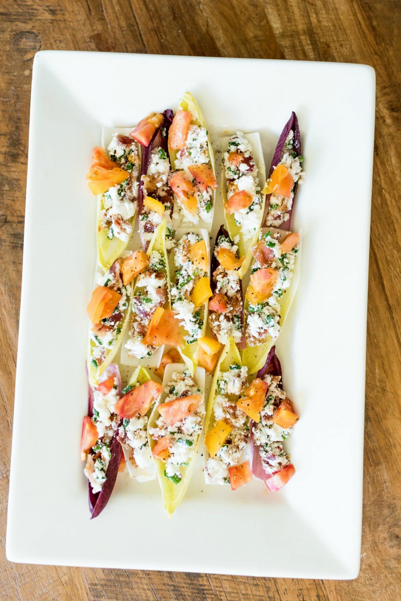 BLT Endive Bites Appetizer - Reluctant Entertainer