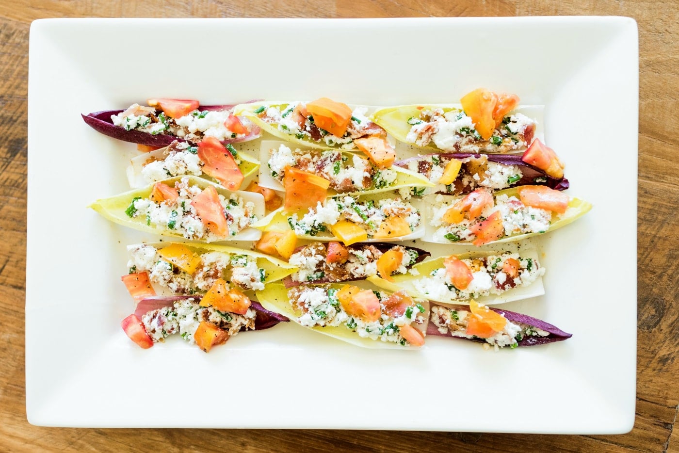 BLT Endive Bites Appetizer - Reluctant Entertainer