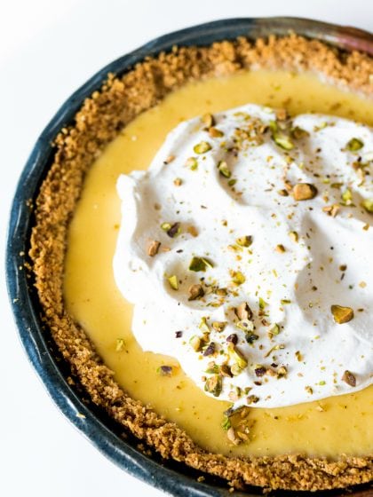 Lemon Ricotta Pie with Ritz Cracker Crust - Reluctant Entertainer