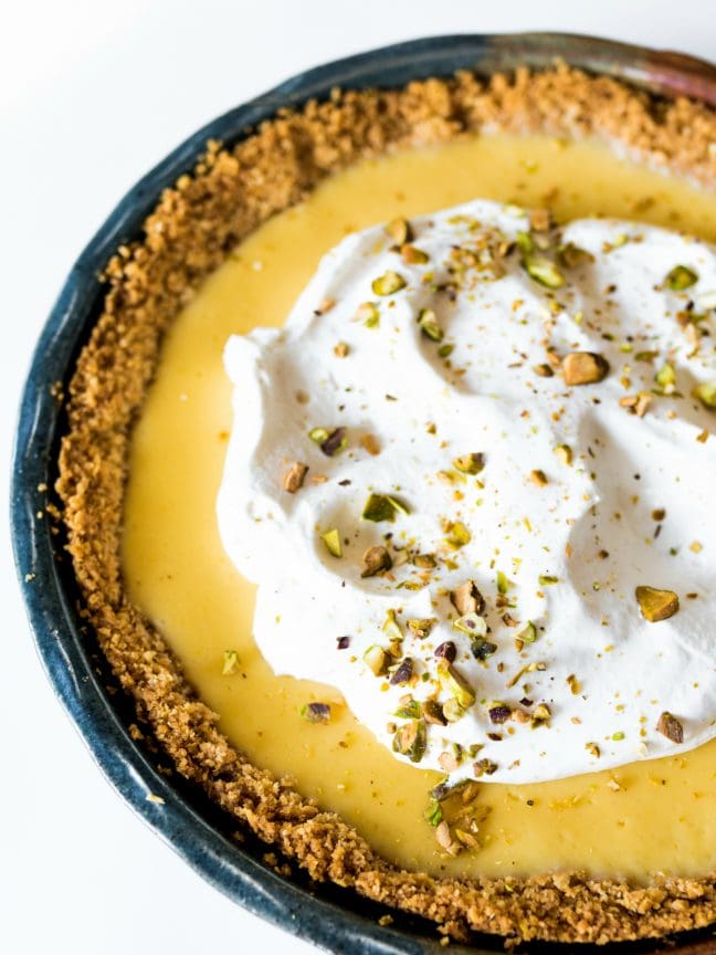 Lemon Ricotta Pie with Ritz Cracker Crust - Reluctant Entertainer