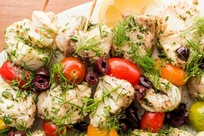 Greek Fish Kebabs - Reluctant Entertainer