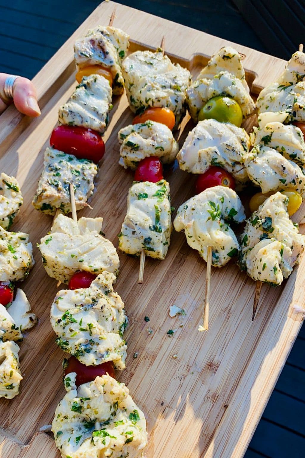 Greek Fish Kebabs - Reluctant Entertainer