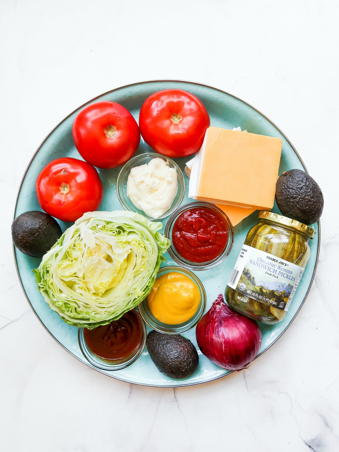 Basic Burger Condiment Platter - Reluctant Entertainer