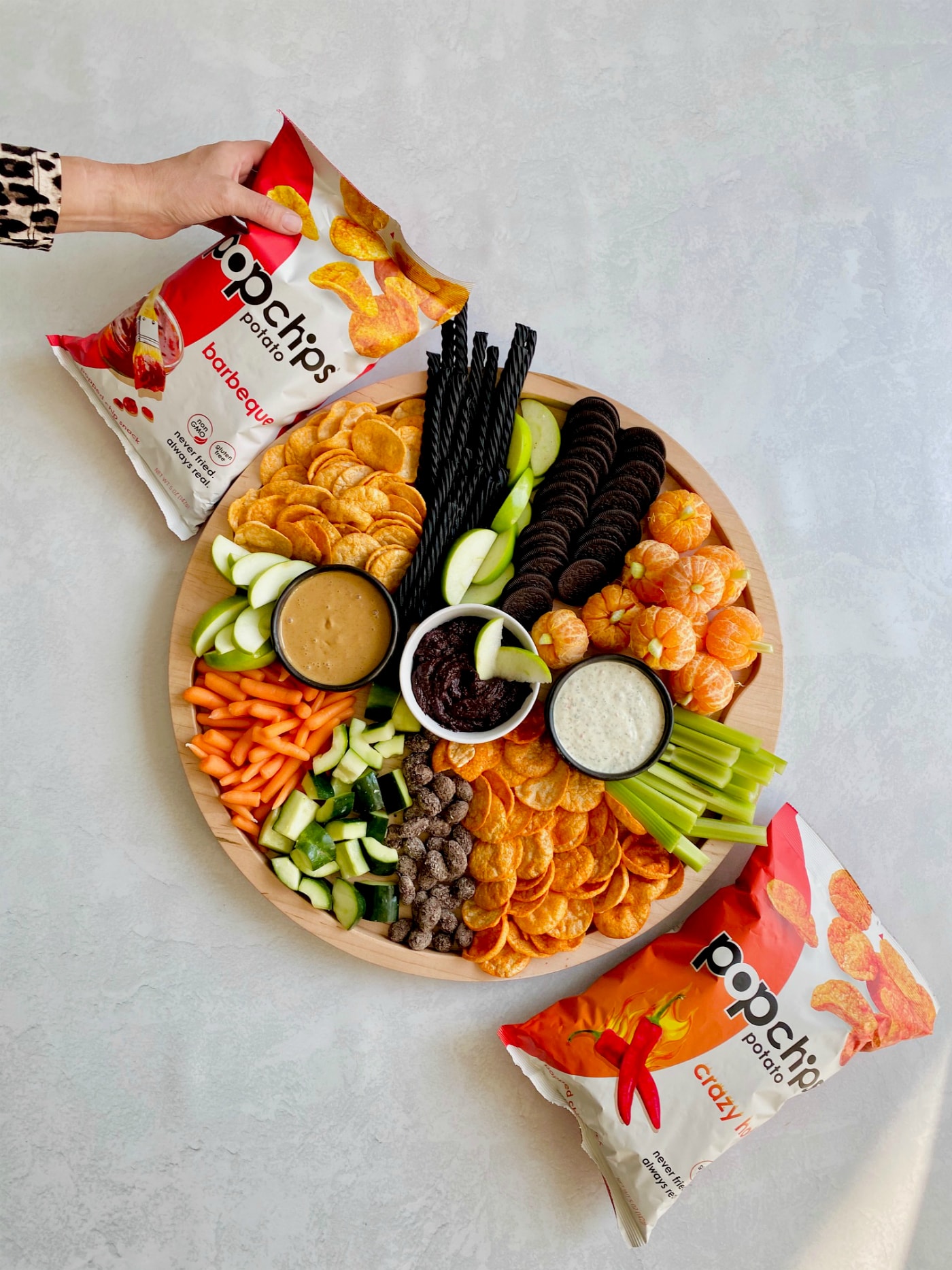 Popchips Halloween Snack Board - Reluctant Entertainer