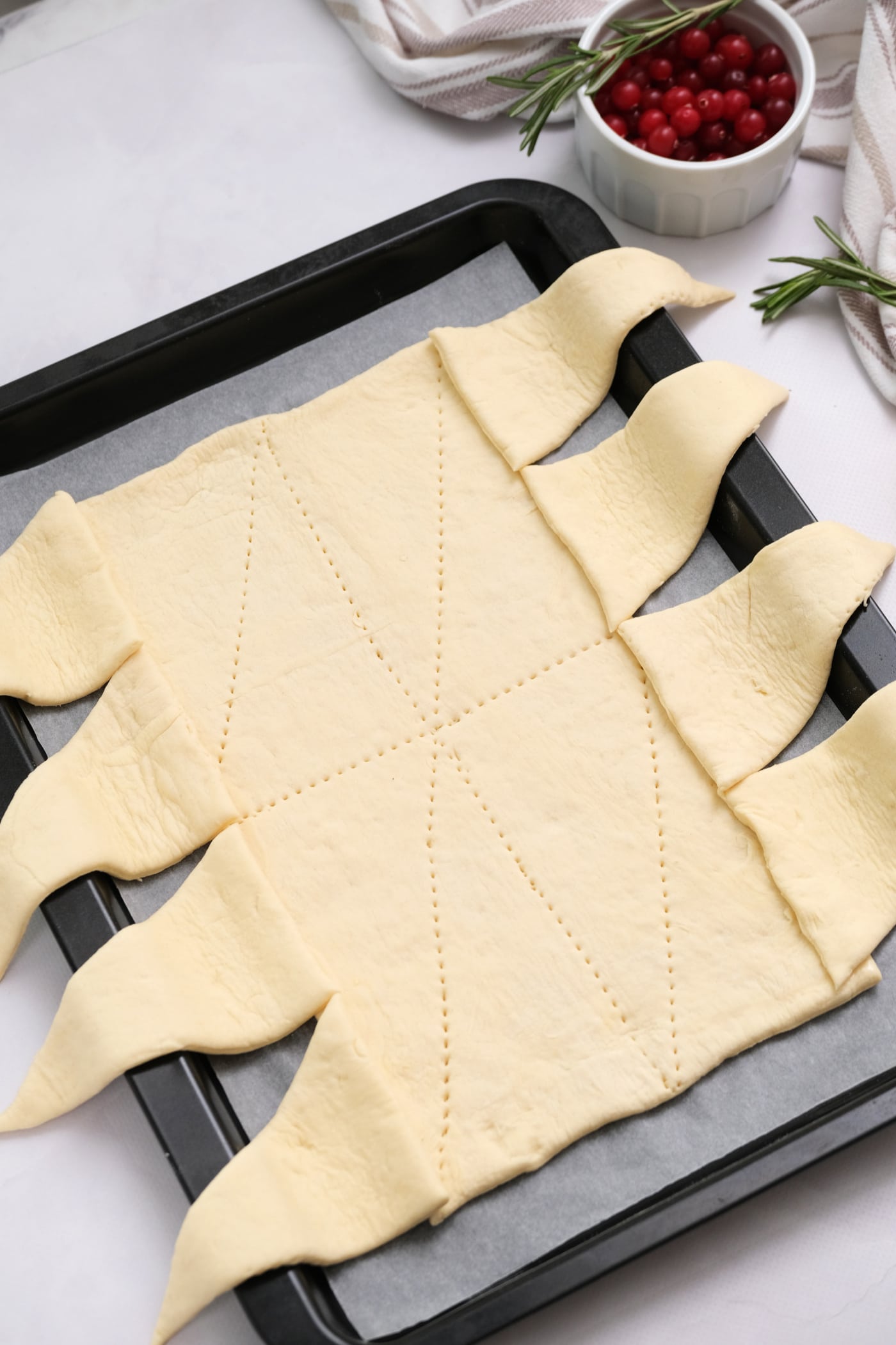 Cranberry Pear Turkey Crescent Braid - Reluctant Entertainer