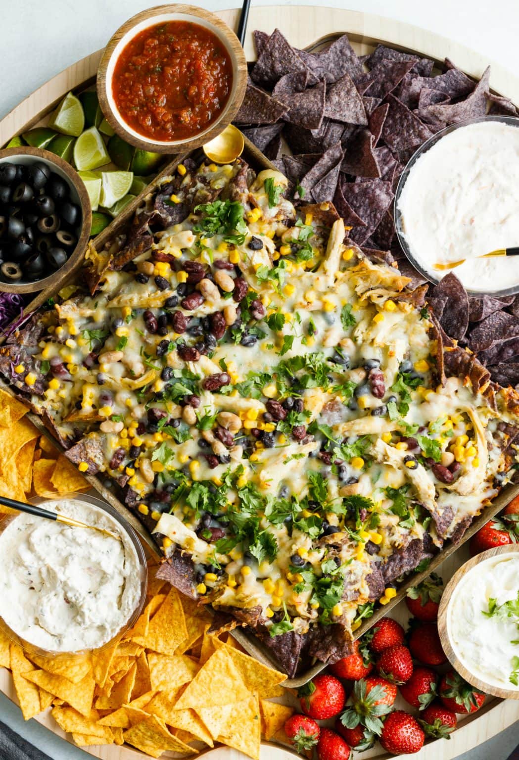 Game Night Baked Nacho Board - Reluctant Entertainer