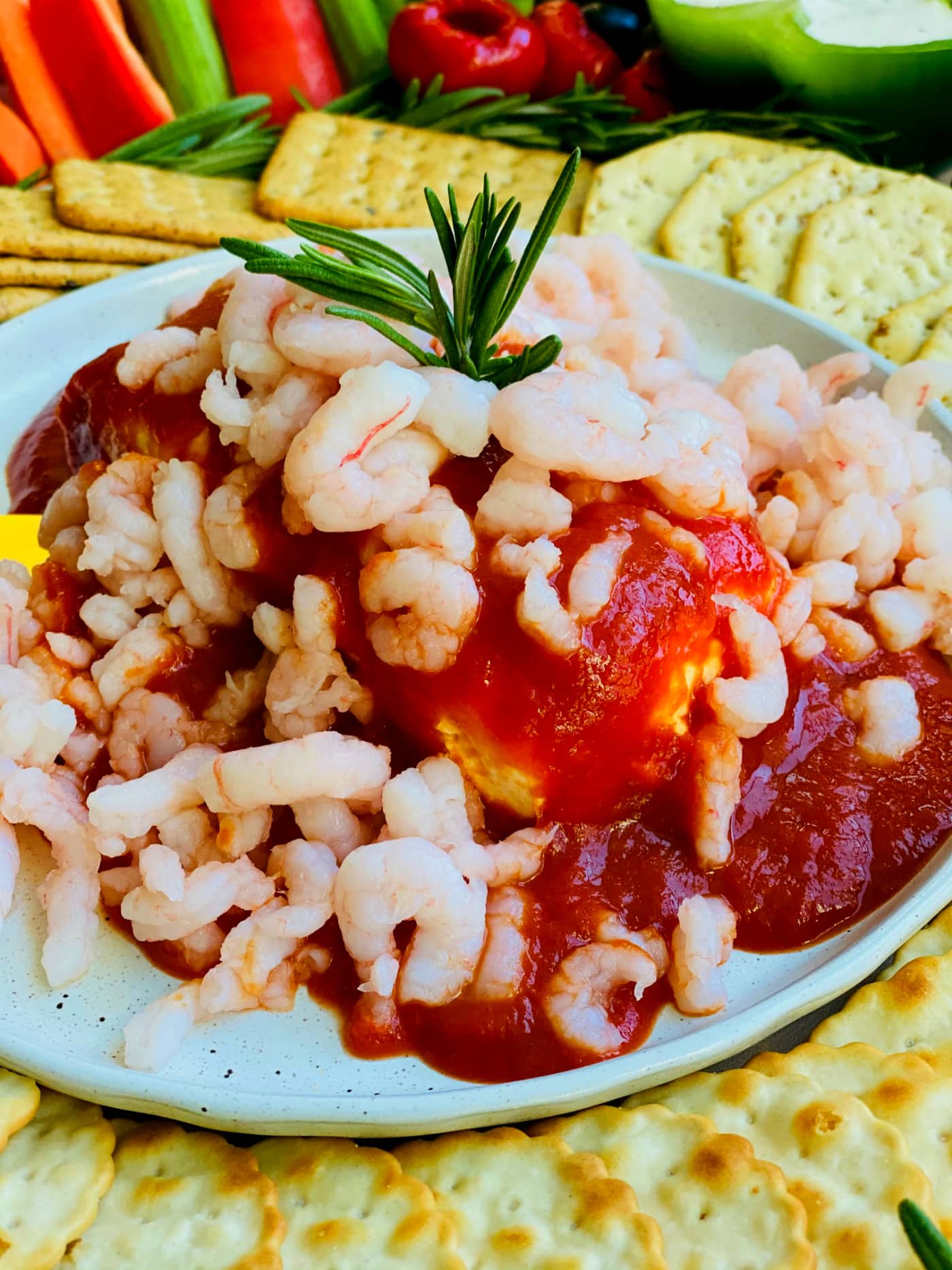 Holiday Shrimp Cocktail Crudités - Reluctant Entertainer
