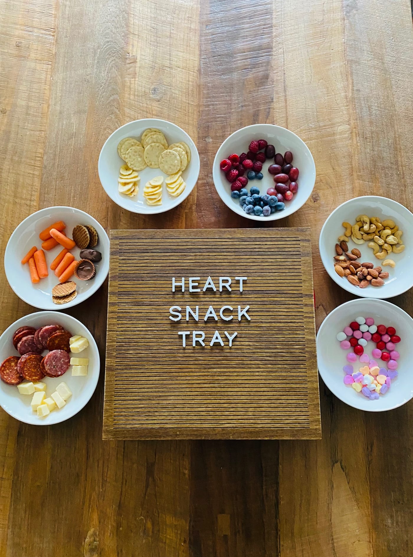 Heart Box Snack Tray Recipe - Reluctant Entertainer