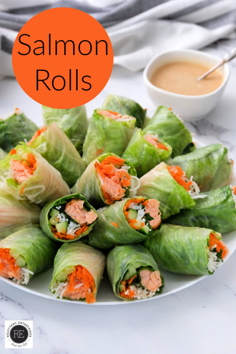 Easy Salmon Rolls Recipe with Peanut Sauce