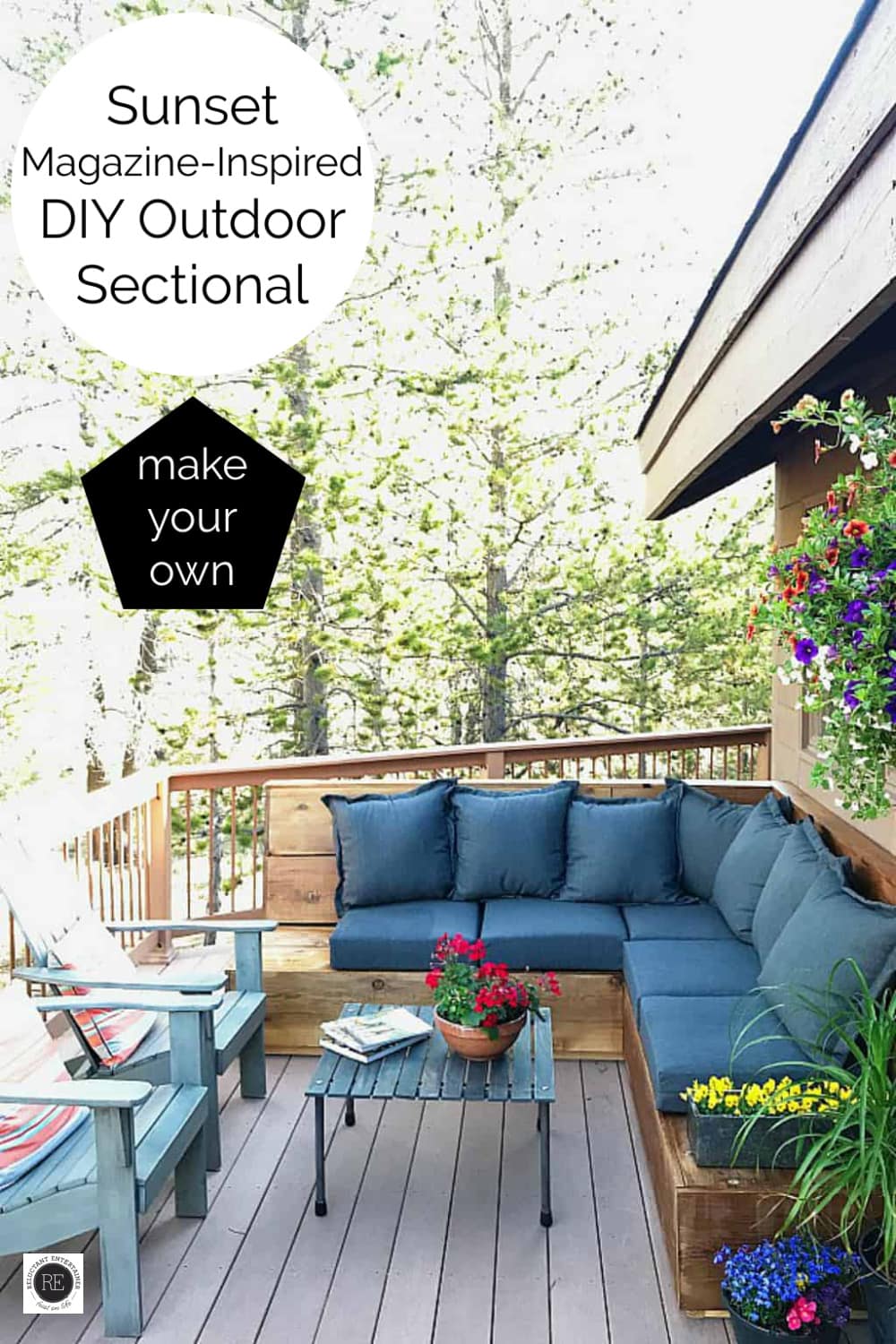 Sunset Magazine Inspired DIY Outdoor Sectional - Reluctant Entertainer