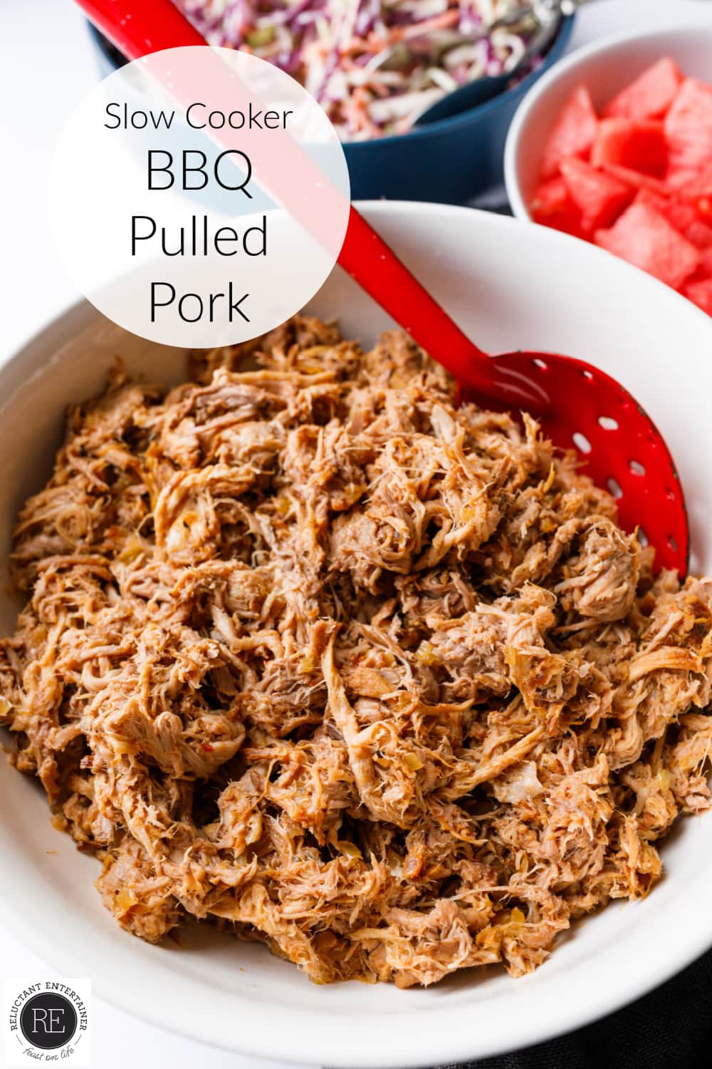 Slow Cooker BBQ Pulled Pork - Reluctant Entertainer