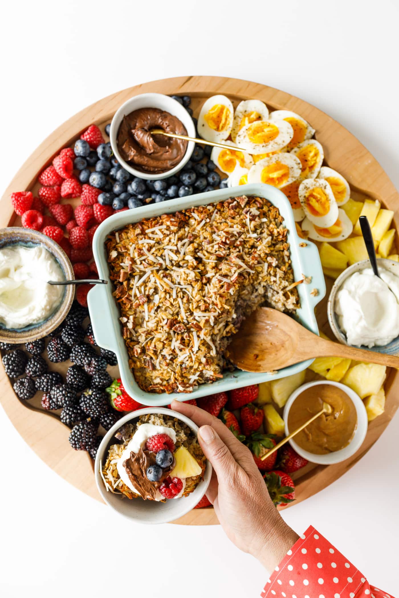 Baked Oatmeal Breakfast Board - Reluctant Entertainer
