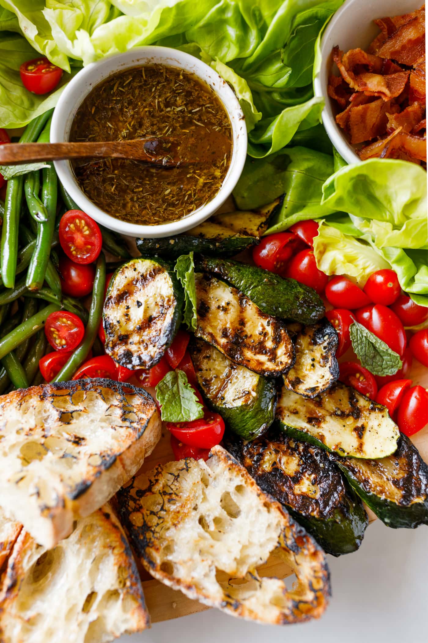 Grilled BLT Salad Board - Reluctant Entertainer