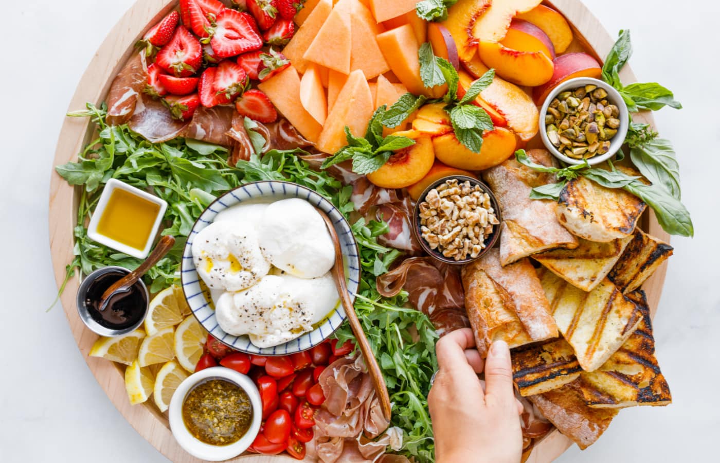 Make Your Own Burrata Salad Board - Reluctant Entertainer