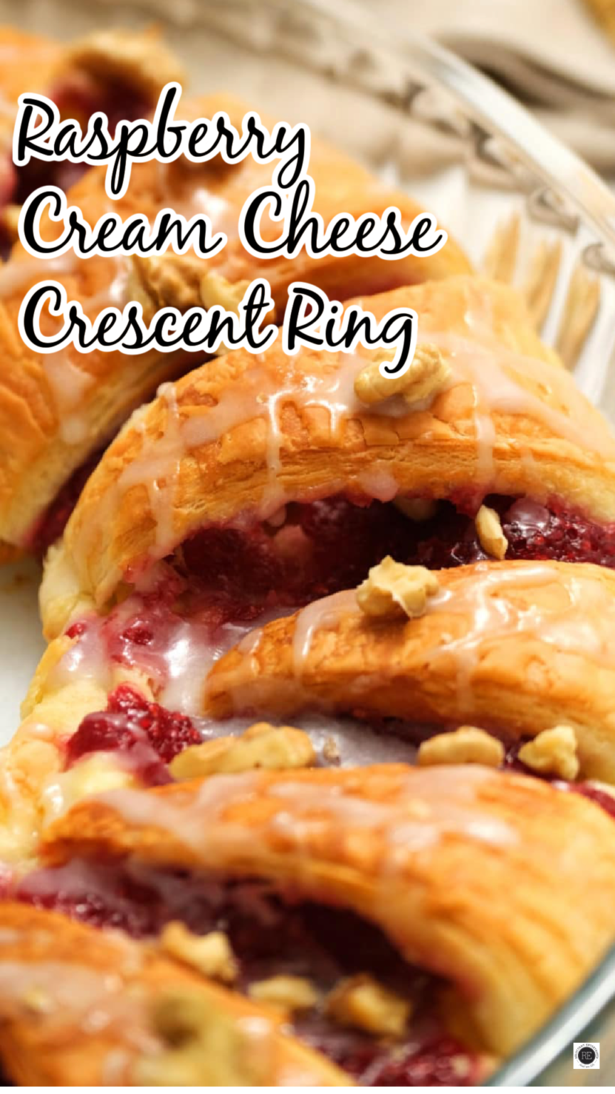 Raspberry Cream Cheese Crescent Ring - Reluctant Entertainer