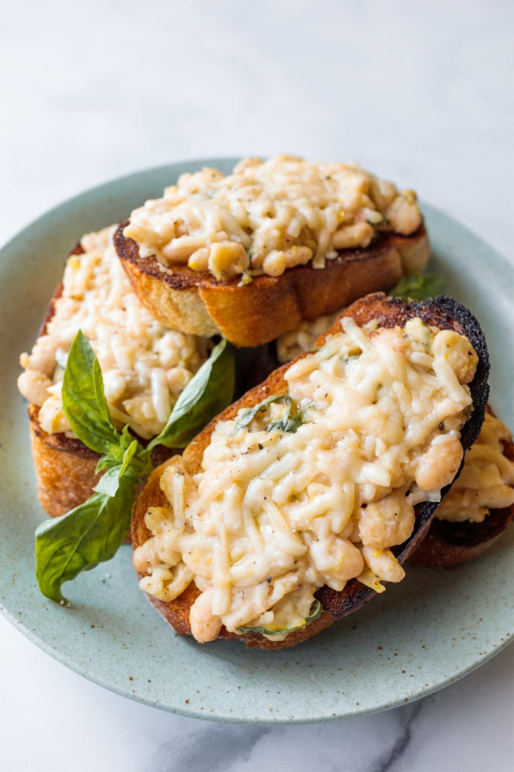 White Bean Crostini Toasts - Reluctant Entertainer