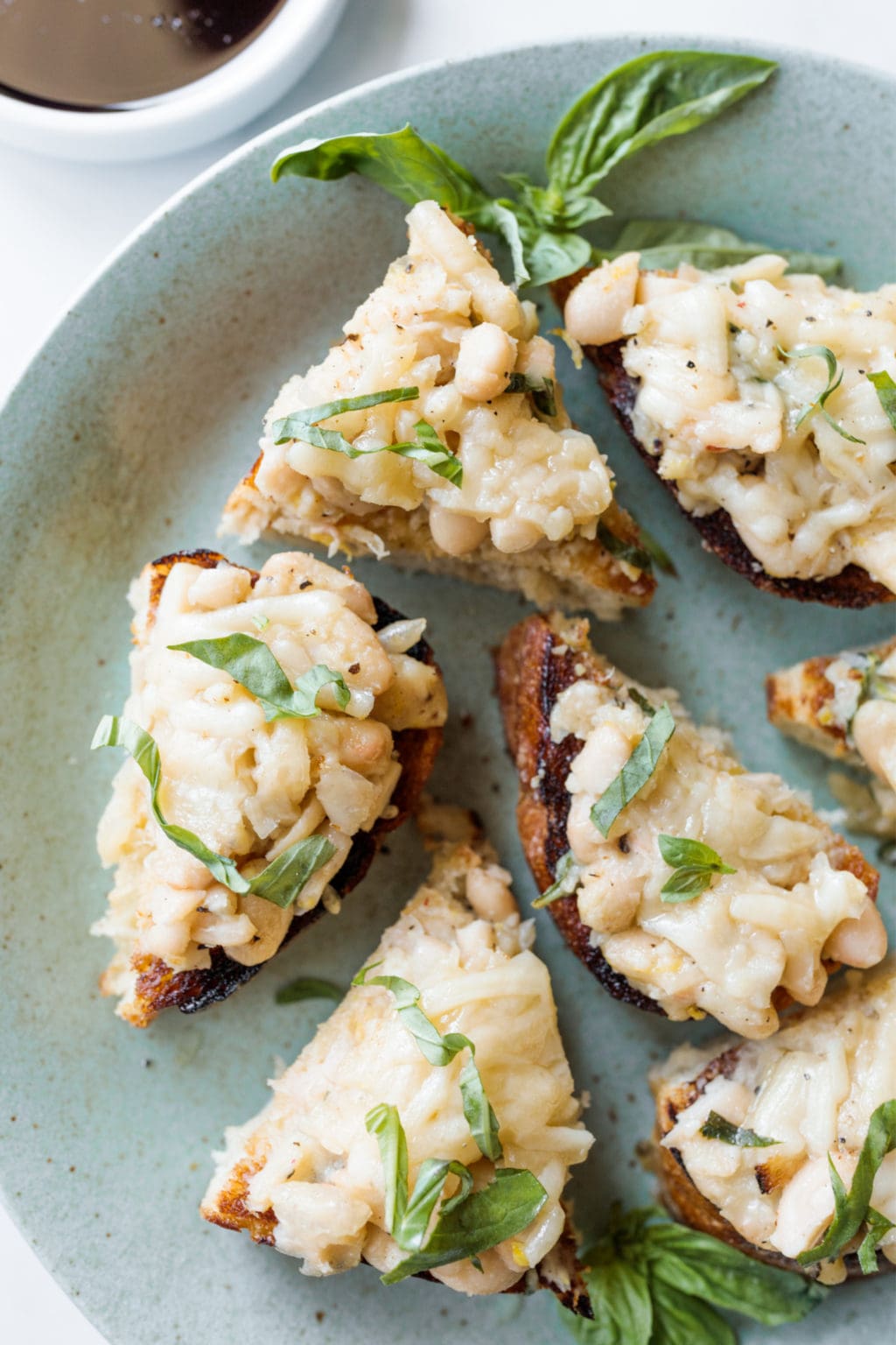White Bean Crostini Toasts - Reluctant Entertainer