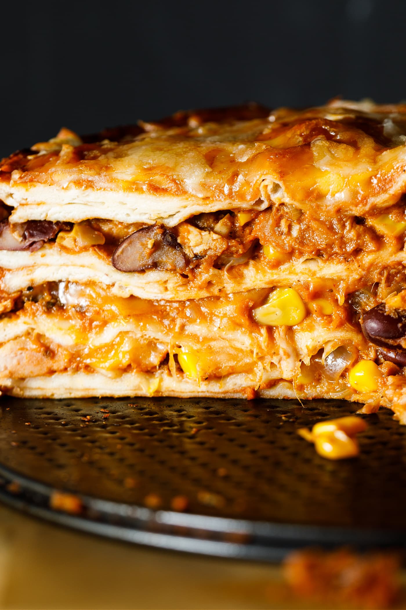 Chicken Mole Enchilada Pie - Reluctant Entertainer