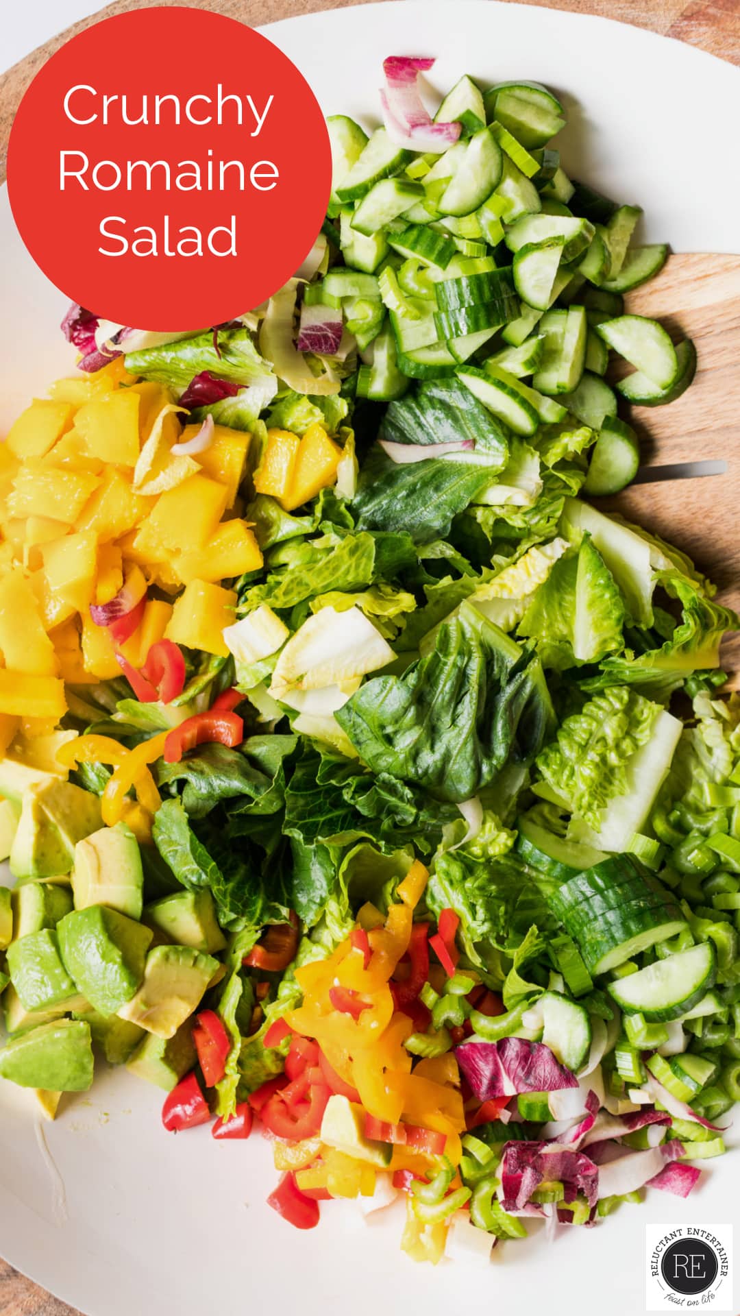 Summer Crunchy Romaine Salad - Reluctant Entertainer