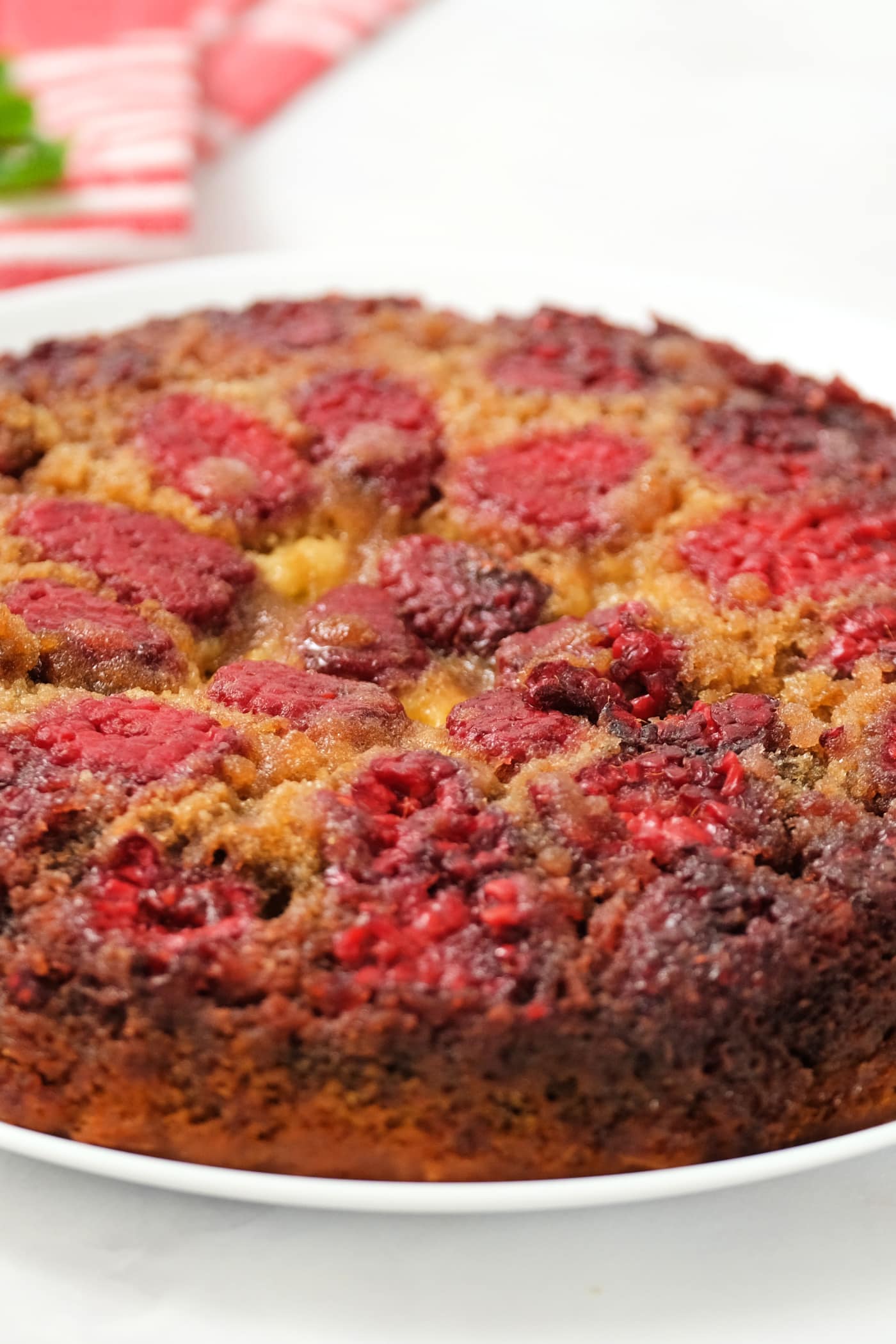 Warm Raspberry Butter Cake - Reluctant Entertainer