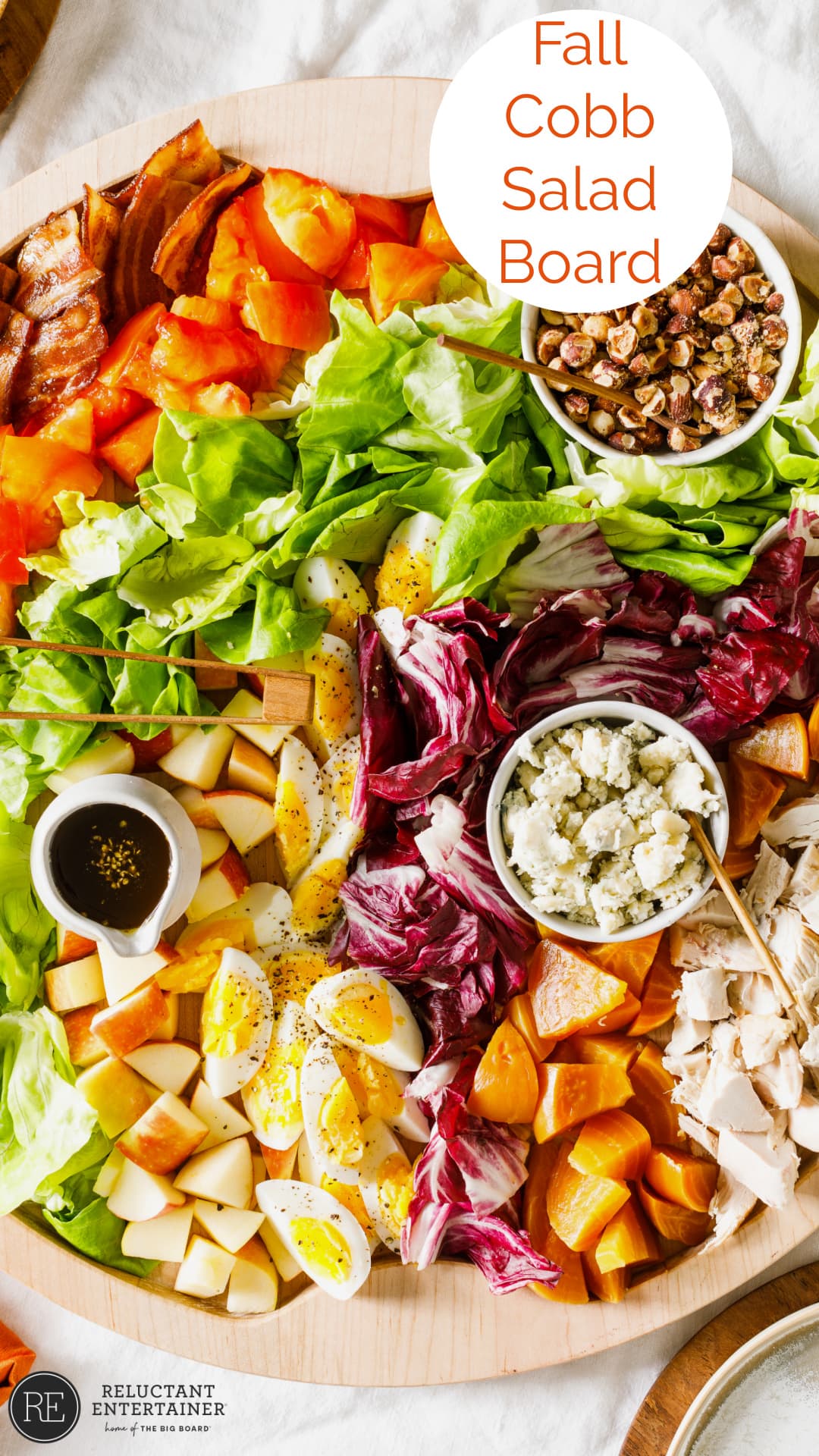 Fall Cobb Salad Board - Reluctant Entertainer