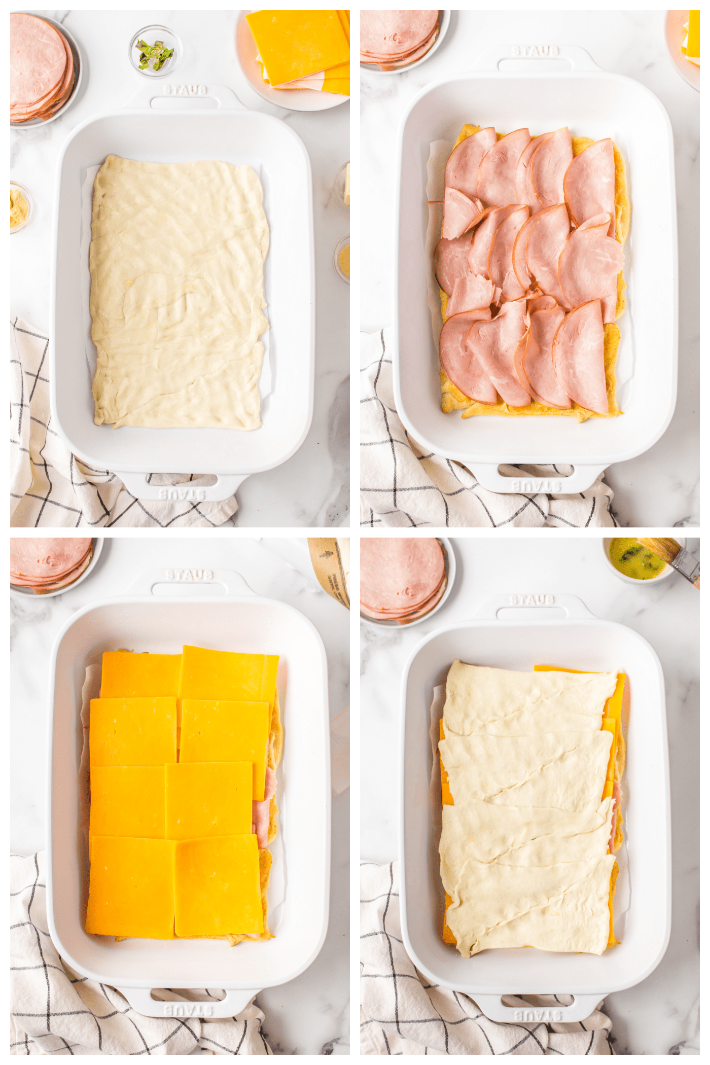Cake Pan Ham Cheese Sandwiches - Reluctant Entertainer