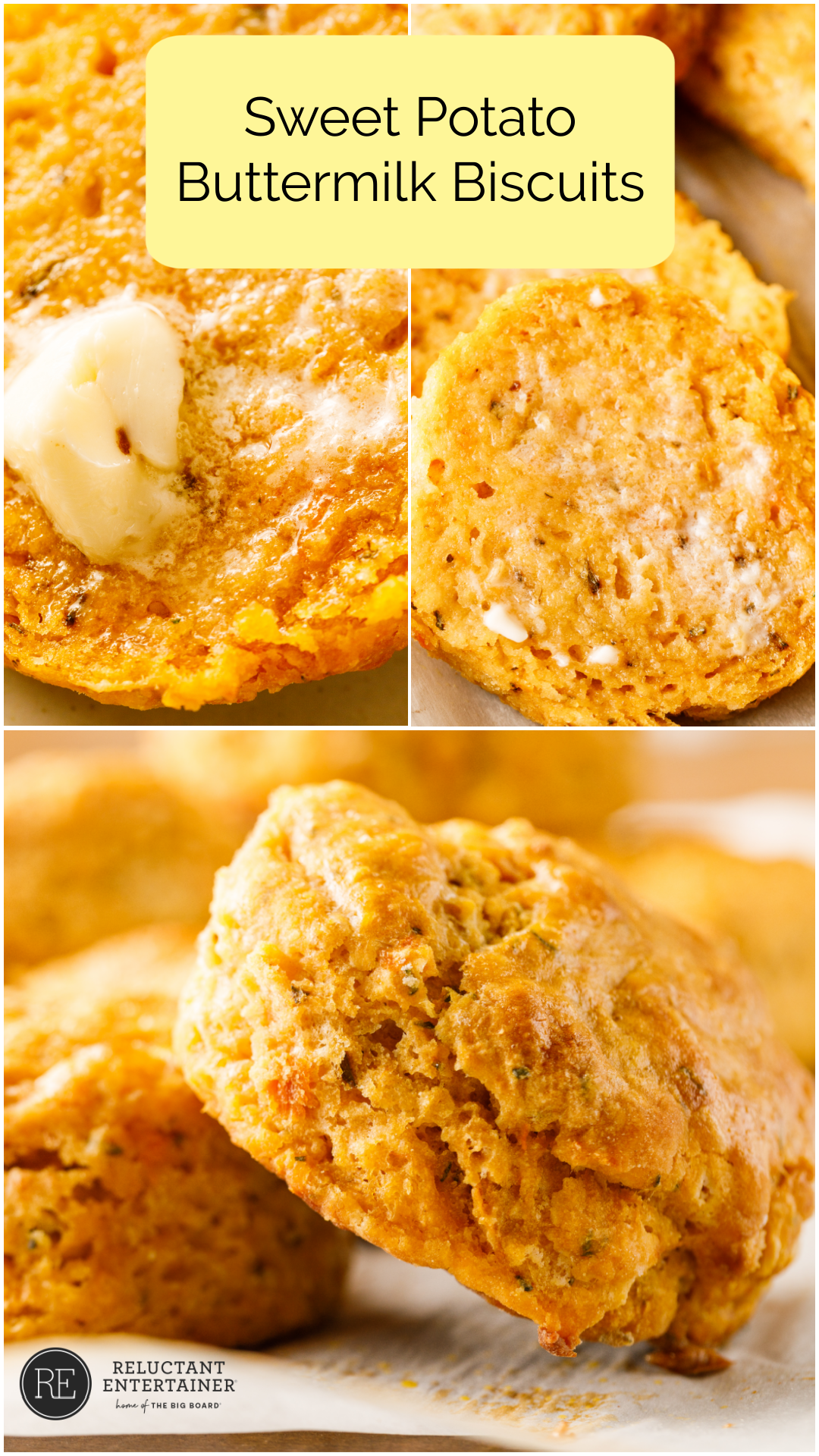 Sweet Potato Buttermilk Biscuits - Reluctant Entertainer