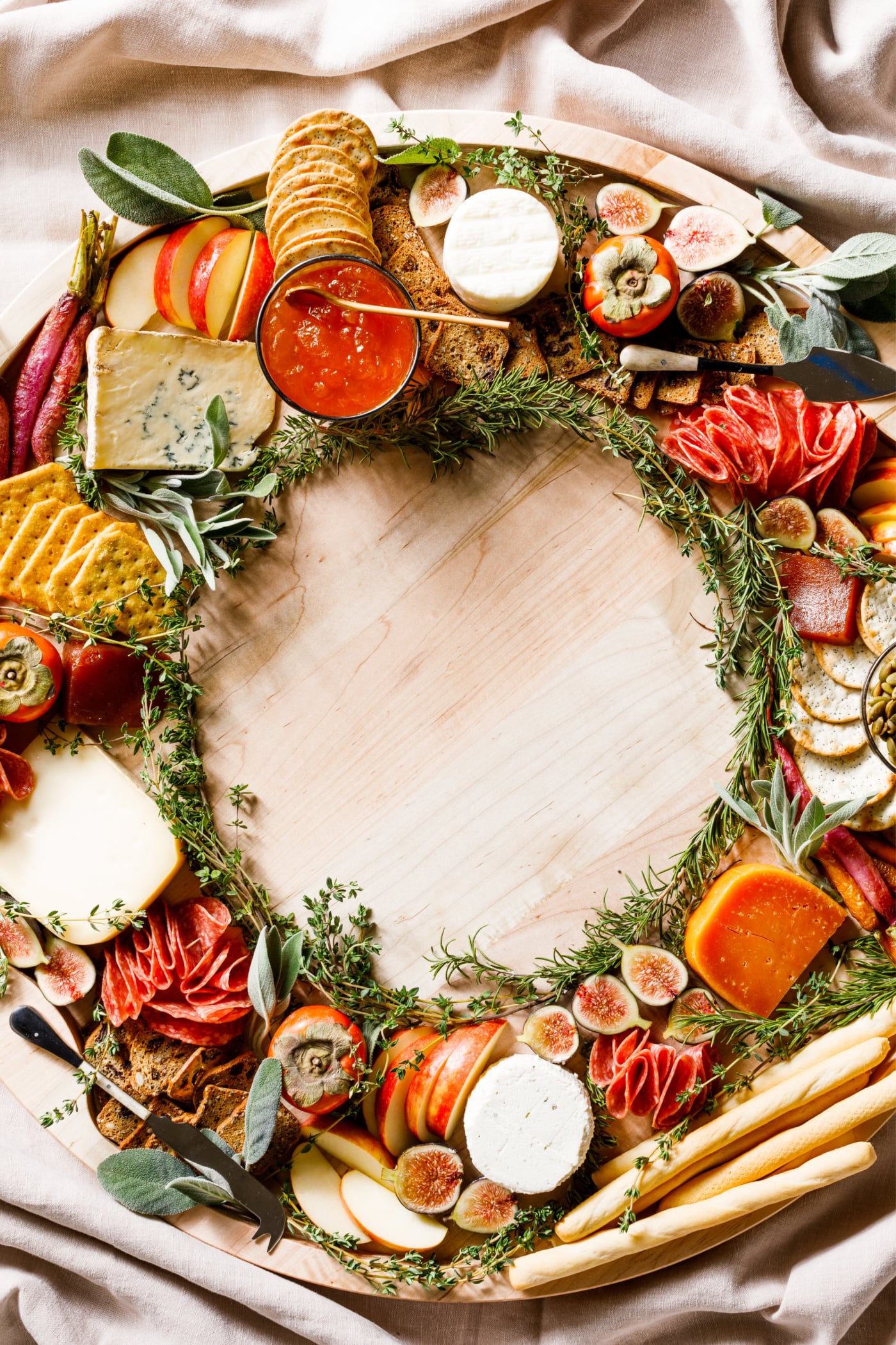 Fall Cheese Board Wreath - Reluctant Entertainer
