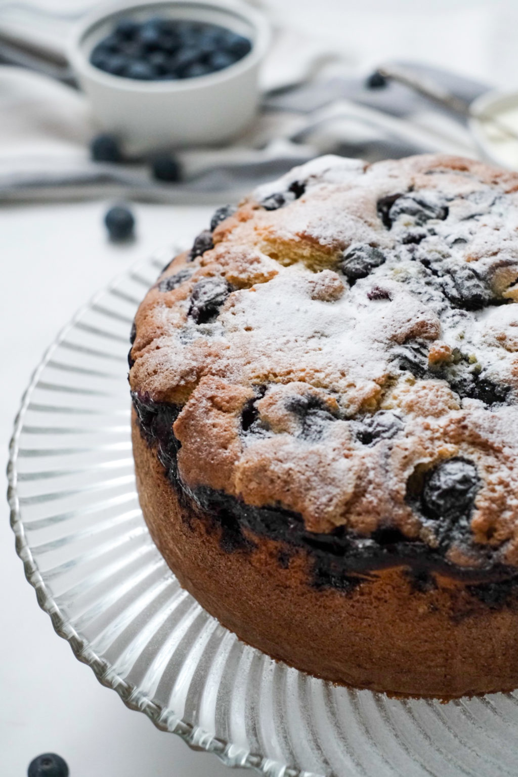 Sour Cream Blueberry Cake - Reluctant Entertainer