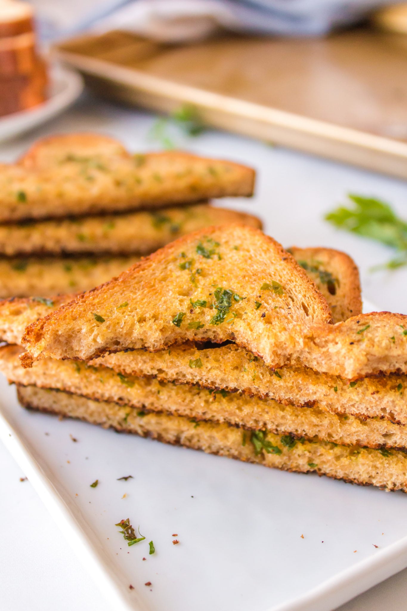 How To Make Garlic Bread with Regular Bread - Reluctant Entertainer