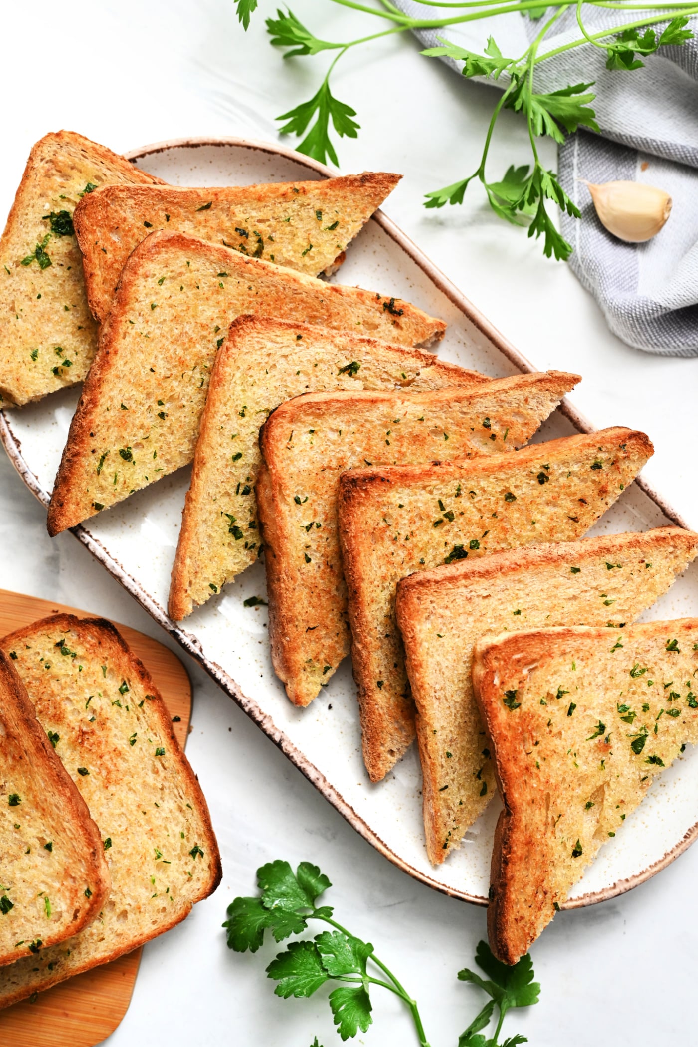 How To Make Garlic Bread with Regular Bread - Reluctant Entertainer