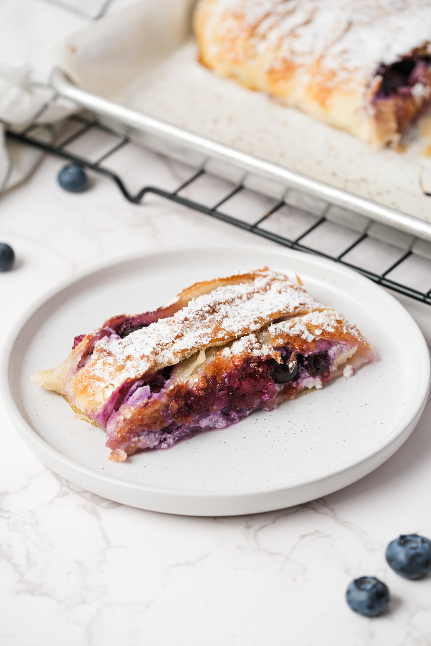 Flaky Blueberry Strudel - Reluctant Entertainer