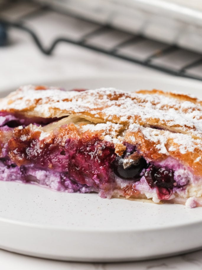 Flaky Blueberry Strudel - Reluctant Entertainer