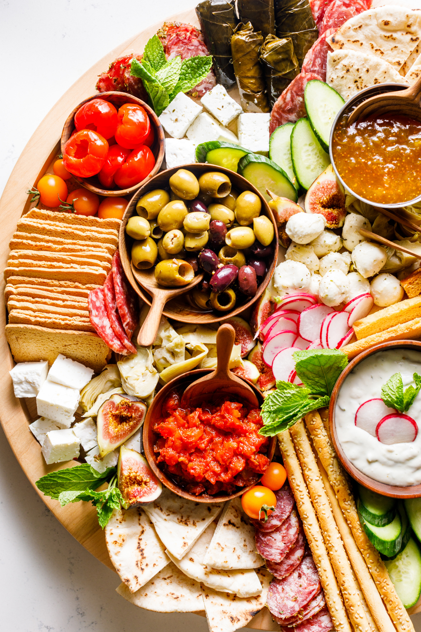 Mediterranean Charcuterie Board - Reluctant Entertainer