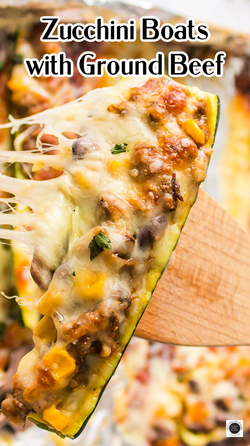 Zucchini Boats with Ground Beef - Reluctant Entertainer