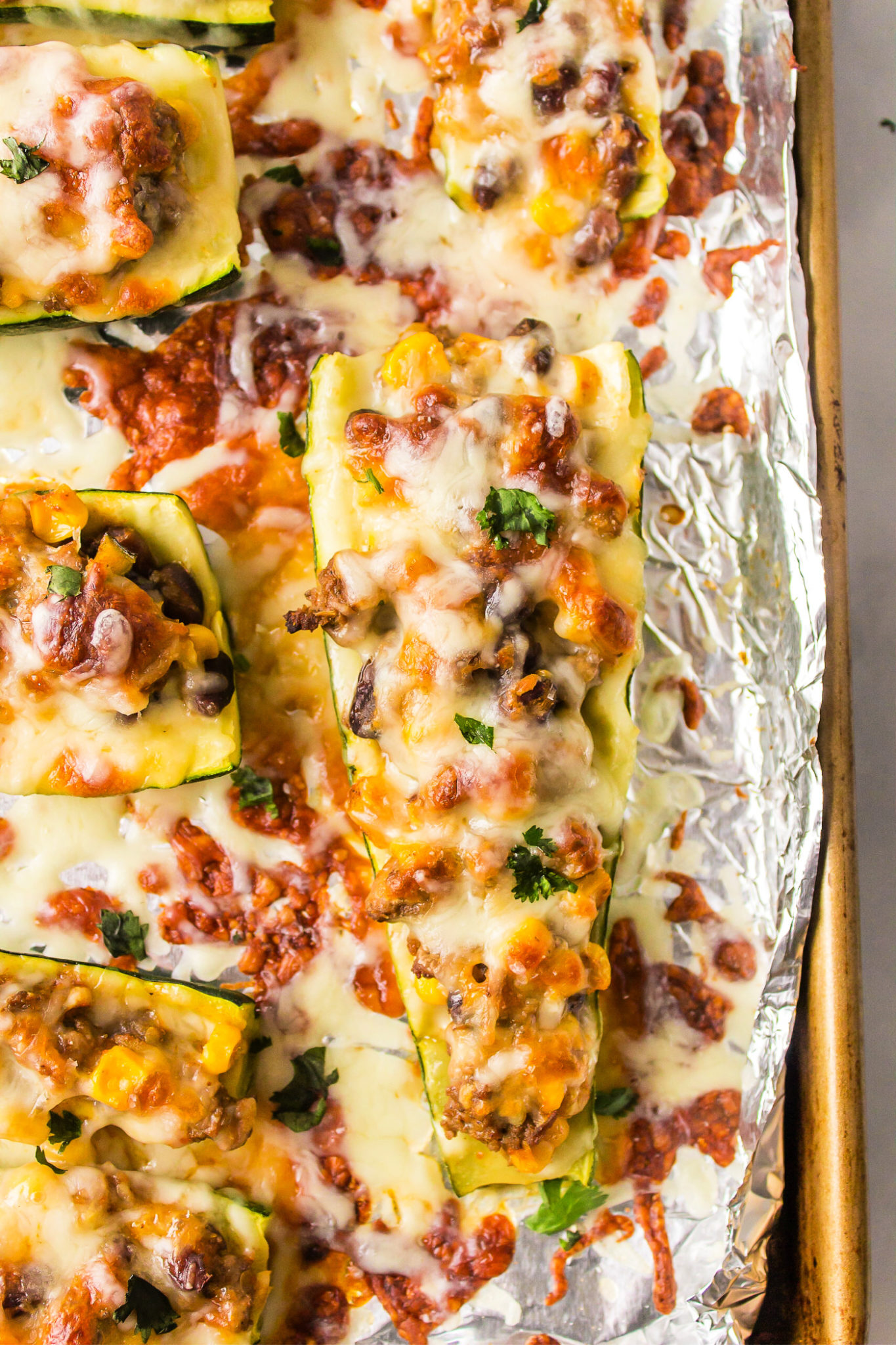 Zucchini Boats with Ground Beef - Reluctant Entertainer