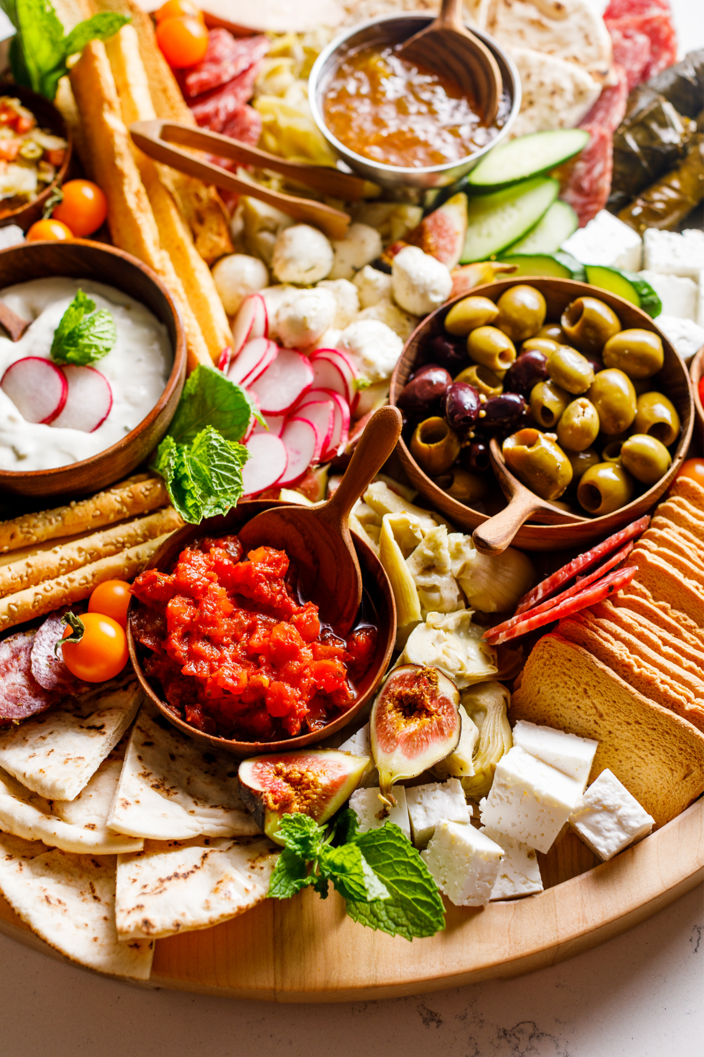 Mediterranean Charcuterie Board - Reluctant Entertainer