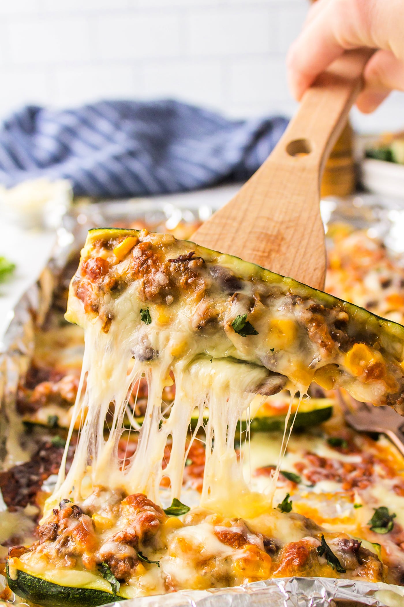 Zucchini Boats with Ground Beef - Reluctant Entertainer