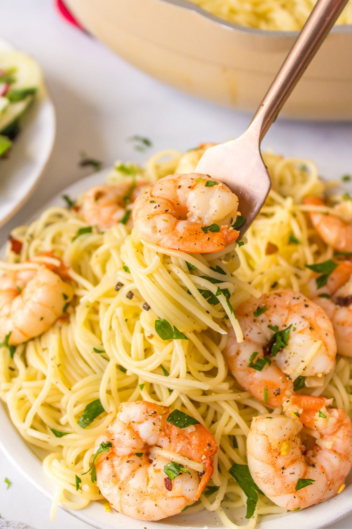 Shrimp Scampi with Angel Hair Pasta - Reluctant Entertainer
